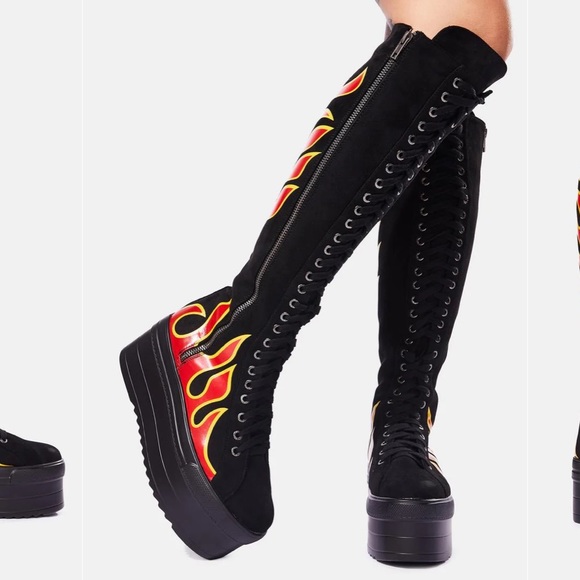 Lamoda | Shoes | Lamoda Burning Up Knee High Boots 5 Or 55 | Poshmark